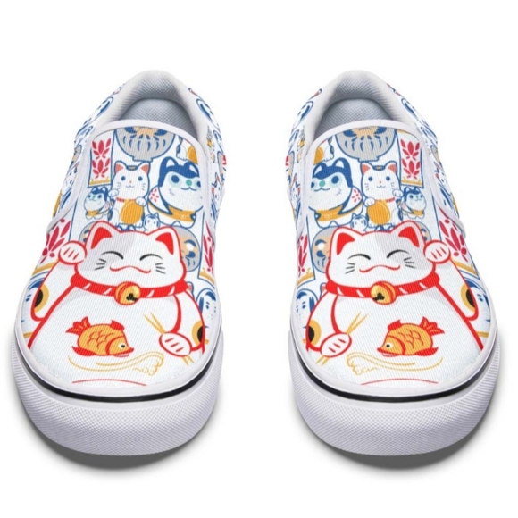 Raad | Shoes | Brand New Raad Slip On Shoes With Anime Cat Design Size ...